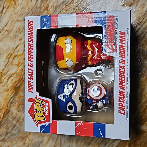 Funko | Dining | Funko Pop Marvel Captain Anerica Iron Man Salt Pepper ...